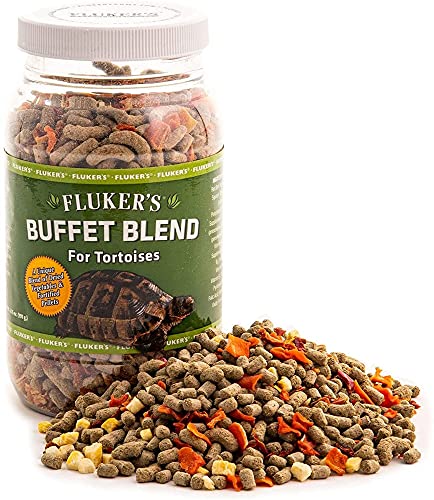 Fluker's Buffet Blend Tortoise Freeze Dried Food 6.75oz - Includes Attached DBDPet Pro-Tip Guide