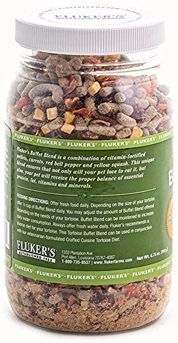 Fluker's Buffet Blend Tortoise Freeze Dried Food 6.75oz - Includes Attached DBDPet Pro-Tip Guide