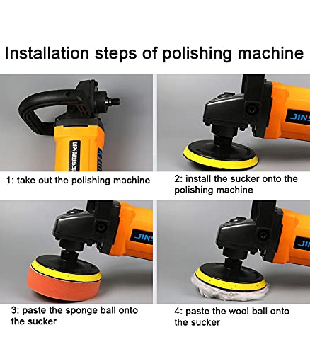 Meraviglie Stella Car Polishing Pads Kit 31 Pcs 3 Inch Foam Buffing Pad with Drill Suction Cups Attachment for Auto Polisher Waxing Sealing Glaze Automotive Care Clear Tools Accessories