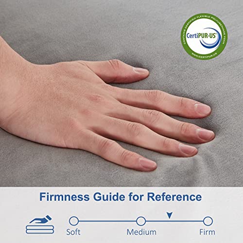 SINWEEK Full Tri Folding Mattress with Storage Bag Foam Topper 4" Thickness Floor Cot Mattress, Guset Bed with Removable&Machine Washable Cover and Lining, CertiPUR-US Certified, Full 54 x 75 Inch
