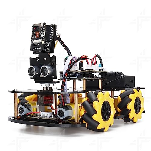 DIGISHUO UNO R3 Project Smart Robot Car Kit with UNO R3,Mecanum wheel | Camera transmission image function | WIFI control function etc. Intelligent and Educational Toy Robotic Kit for Arduino Learner