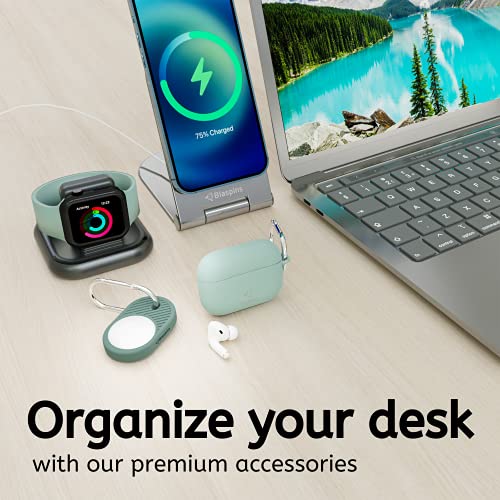 Blaspins Compatible with Apple AirTag Silicone Case Pine Green for AirTag Keychain (2021), AirTag Not Included, Protective Case - Pine Green