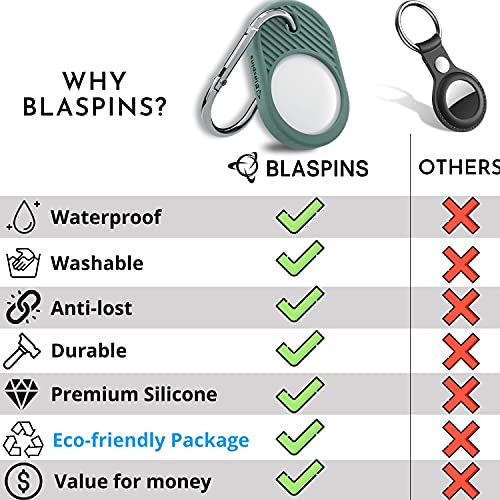 Blaspins Compatible with Apple AirTag Silicone Case Pine Green for AirTag Keychain (2021), AirTag Not Included, Protective Case - Pine Green