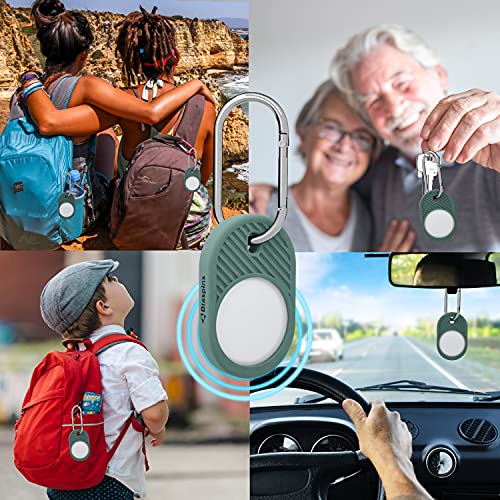 Blaspins Compatible with Apple AirTag Silicone Case Pine Green for AirTag Keychain (2021), AirTag Not Included, Protective Case - Pine Green