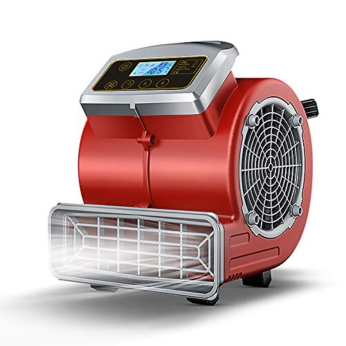 LVYUAN Multi-Purpose Mini Mighty Air Mover, Utility Fan, Dryer, Blower and Timer for Restoration, Cleaning, Home and Plumbing Use - 1/4 HP, 900 CFM, 3 Speeds, 3 Angles, Red, Small (New-Red)