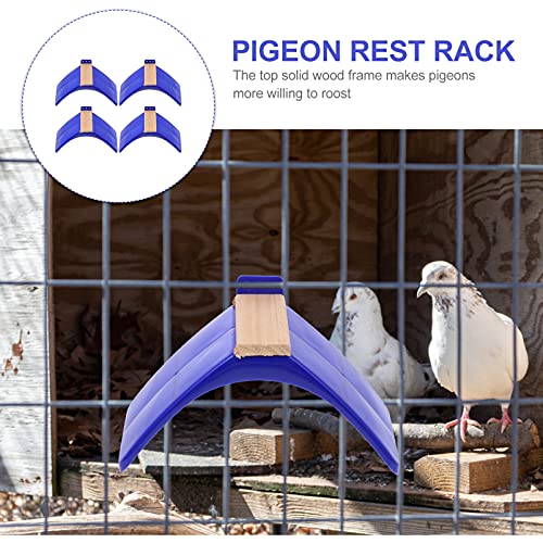 balacoo 4pcs Dove Rest Stand Lightweight Pigeons Bird Perches Plastic Wood Roost Bird Dwelling Support Cage Accessories for Dove Pigeon and Other Birds