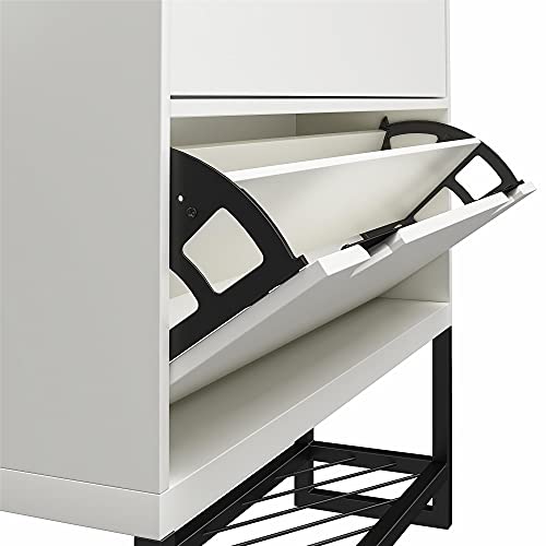 CosmoLiving by Cosmopolitan Brielle Entryway Shoe Storage, White