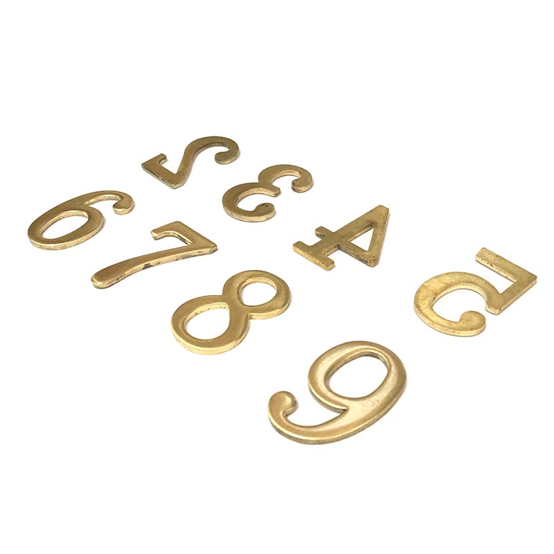 1Pcs Mailbox Numbers 2 Inch Brass House Numbers for Outside,Self Adhesive 3D Address Numbers for House, Apartment, Office, Hotel Room, Mailbox Signs,Brass (No.4)