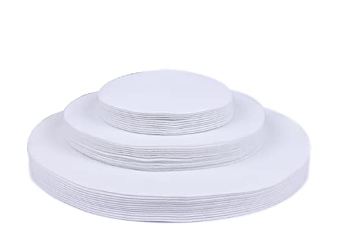 YYCRAFT 48 Felt Plate China Storage Dividers Protectors White Thick Premium Soft Round Felt Circles (3 Size,White)