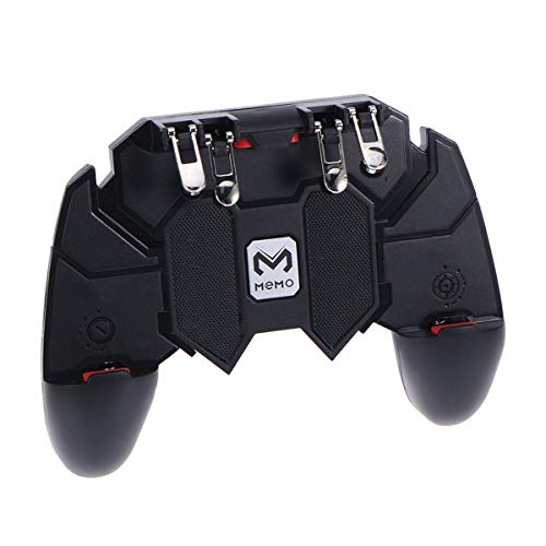 AK66 Six Finger All- in- One Mobile Game Controller Fire Key Button for Mobile Game Eating Chicken Artifacts Game Handle (Black) Cell Phone Automobile Accessories