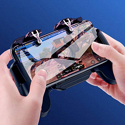 AK66 Six Finger All- in- One Mobile Game Controller Fire Key Button for Mobile Game Eating Chicken Artifacts Game Handle (Black) Cell Phone Automobile Accessories