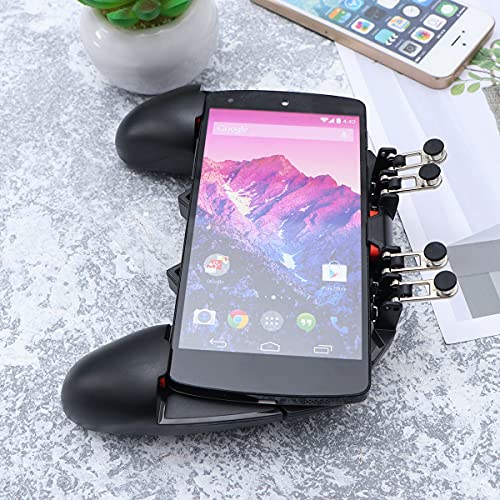 AK66 Six Finger All- in- One Mobile Game Controller Fire Key Button for Mobile Game Eating Chicken Artifacts Game Handle (Black) Cell Phone Automobile Accessories