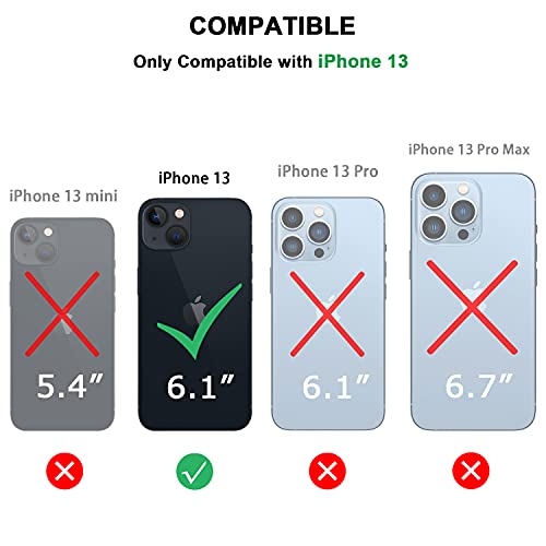 TENDLIN Compatible with iPhone 13 Case Wood Grain with Carbon Fiber Texture Design Leather Hybrid Case Compatible for iPhone 13 6.1-inch Released in 2021 Black