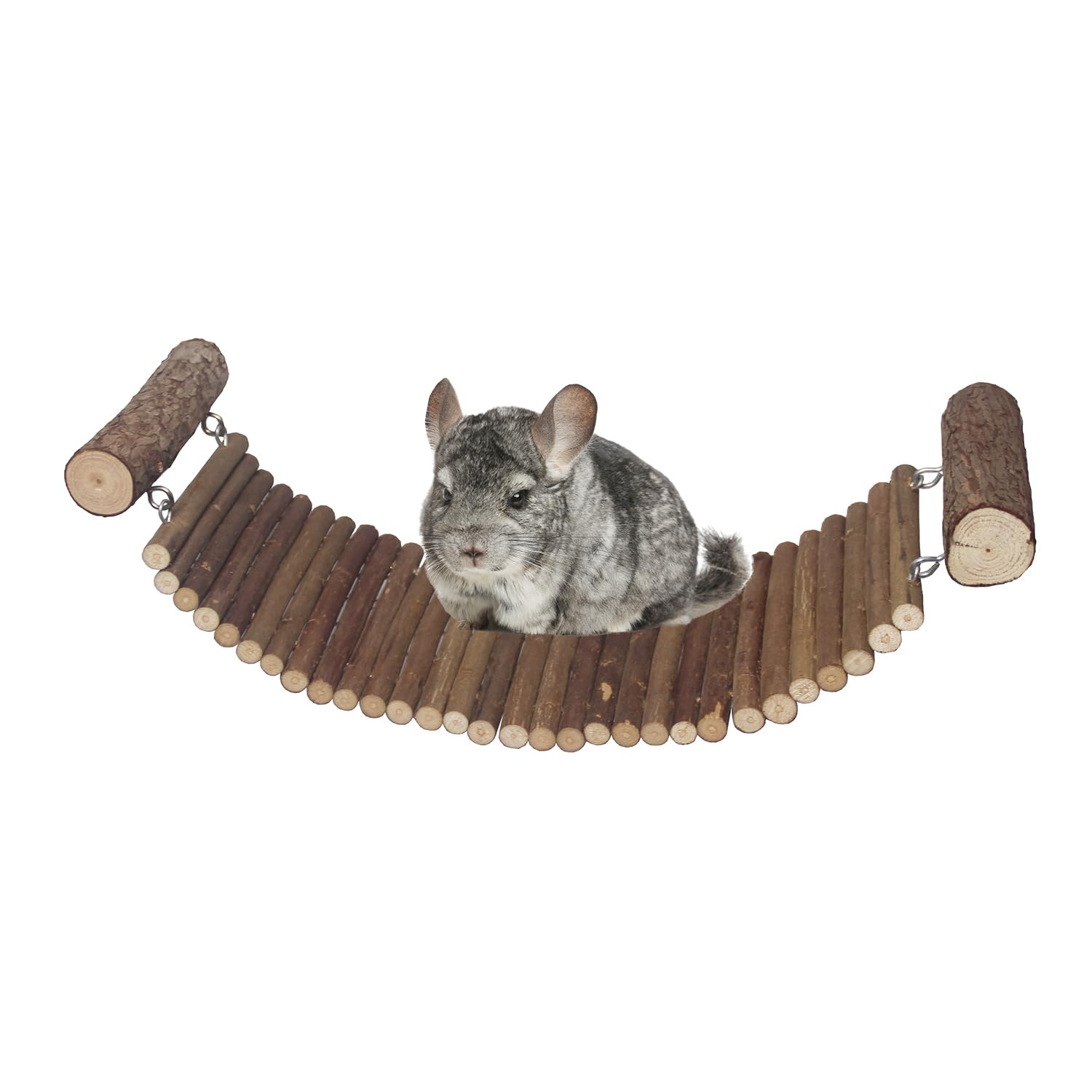 Chinchilla Wooden Ladder Bridge Platform Toy, Chinchilla Suspension Bridge, Small Animal Climbing Toys for Chinchilla Hamsters Sugar Glider Squirrel Gerbils Rat and Other Small Animals