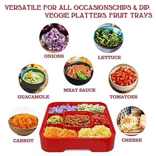 OOFAYBILL Taco Holder Tuesday , Taco Bar Serving Set for a Party,Taco Holders Set of 12 Tortilla , Taco Plates With Dividers, Taco Night