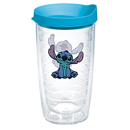 Tervis Disney - Stitch Front and Back Made in USA Double Walled Insulated Tumbler Cup Keeps Drinks Cold & Hot, 16oz, Classic