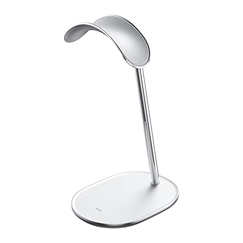 BENKS Desktop Headphone Stand Universal Headset Holder Hanger Mount Aluminum with Protective Silicone Pad, Gaming Headset Accessories, Compatible with AirPods Max, Beats, Bose, Sony and so on (White)