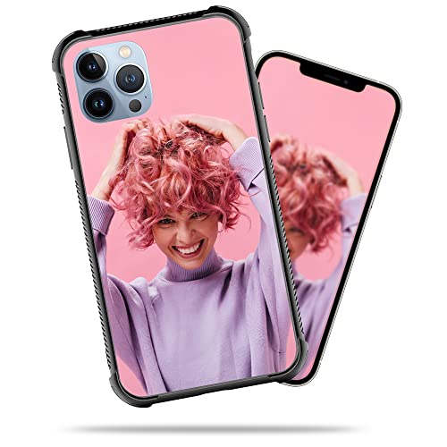 Personalized Custom Phone Case for Apple iPhone 12/12 Pro - Design Your Own Customized Custom Picture Photo Case Make Your Own Case Black