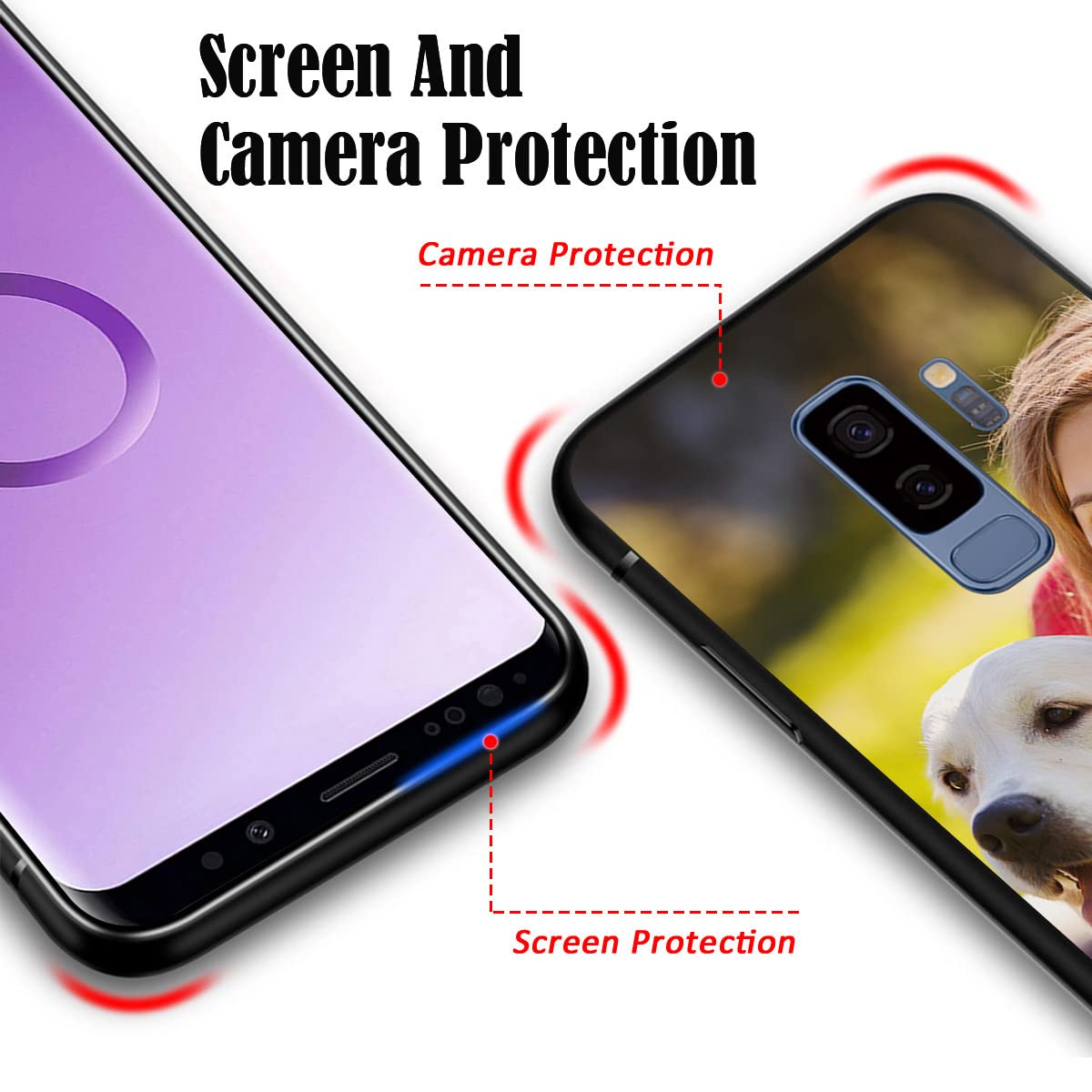 Personalized-Custom Phone Case for Samsung Galaxy S9 Plus with Picture Photo Text Name - Customized S9Plus Cellphone/Smartphone/Mobilephone Soft Thin Cover (Black) 6.2 Inch