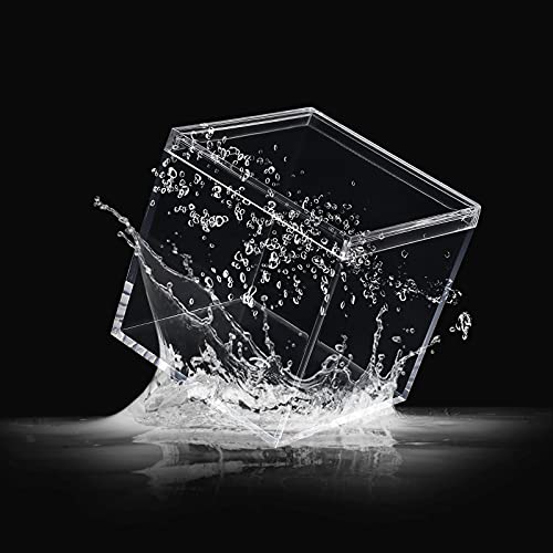Clear Acrylic Box with LId ,Dayaanee 4 Pack Small Acrylic Box with Lid Plastic Square Cube Small Container , 2.5x2.5x2.5 Inches/65X65X65mm Storage Boxes Organizer Containers for Candy Pill and Tiny Jewelry