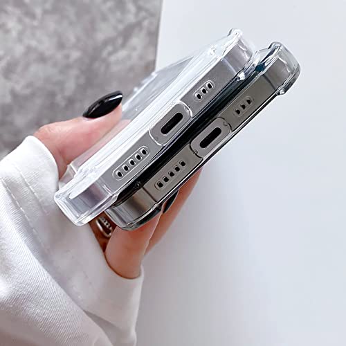 Tuokiou Clear Wallet Phone Case for iPhone 12 Pro Max Upgrade Card Slot Case Slim Fit Protective Soft TPU Shockproof Cover with Cute Card Holder for Apple iPhone 12 Pro Max 6.7 inch (2020) (Clear)
