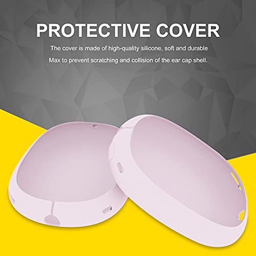 Antetek Silicone Case for Airpods Max Headphone,Soft Silicone Skin Cover Lightweight [Anti Slip] Shock-Proof Shatter-Resistant Protective Frame Full Cover Compatible for Airpods Max (Pink)