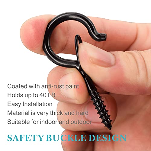 22 PCS Screw in Hooks Outdoor String Lights Safety Screw Hook Ceiling Hooks with Safety Buckle Wall Hangers & Led Lights Hangers for Party and Festival Decorations ging
