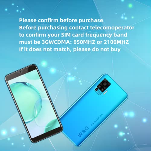 aderroo 1GB RAM 8GB ROM, S18 Android Smartphone,5.72-inch Screen,Front and Rear Cameras,Only Supports Dual SIM Card Frequency Band of 3GWCDMA (850/2100MHZ),Unlocked Cell Phone(Blue)