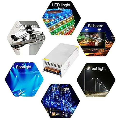 EAGWELL 48V 1200W DC Universal Regulated Switching Power Supply, 25A, 96-130V AC to DC 48 Volt LED Driver, Converter, Transformer for LED Strip Light, CCTV, Computer Project, 3D Printer