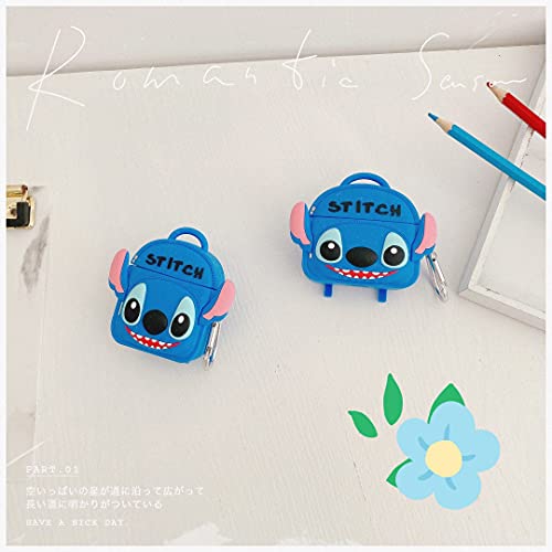 Case for Airpods Pro, Suublg Silicone Airpod Pro Case Protective Charging Covers with 3D Shoulder Bag Backpack Design, with Keychain