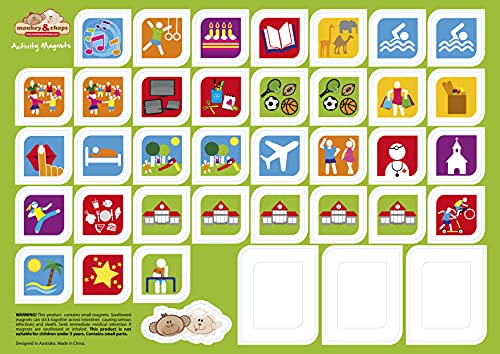 Refrigerator Magnets 34-Pack Activity Magnets for Weekly Activity Planner and Kids Calendar