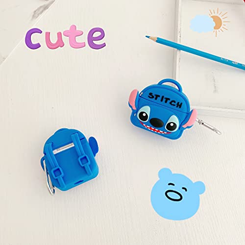 Case for Airpods Pro, Suublg Silicone Airpod Pro Case Protective Charging Covers with 3D Shoulder Bag Backpack Design, with Keychain
