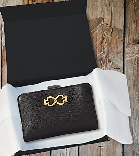 5 Pack Black Hard Gift Box with Magnetic Closure Lid 5.5"x7.25"x1.625 Rectangle Boxes For Gifts With Black Glossy Finish (Black, 5 Pack)
