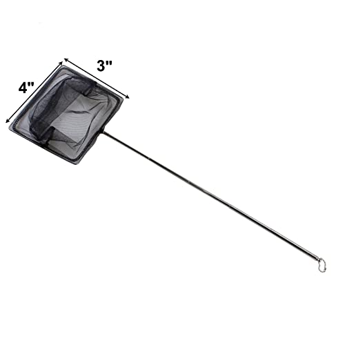 AQUANEAT Fish Net Aquarium,Fish Tank Net,Aquarium Net with Extendable Long Handle (4 Inch)