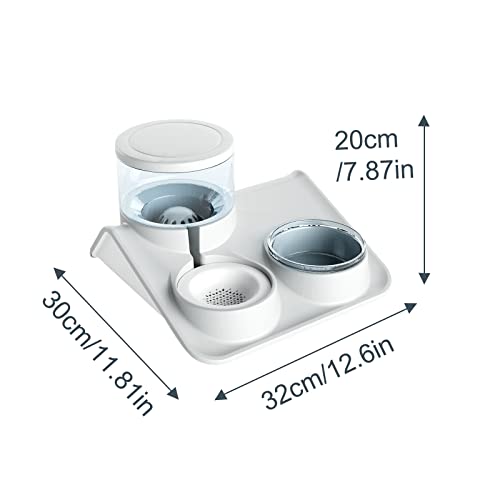 YMINA Dogs Water Dispenser Water Bowl for Dogs Automatic Cat Feeder Self Dispensing Pet Waterer Automatic Gravity Dog Cat Waterer Travel Supply Feeder and Water Dispense (1.8, Grey)