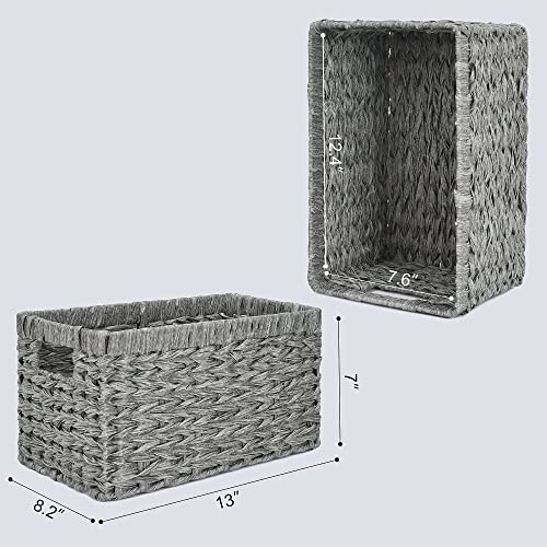 GRANNY SAYS Bundle of 1-Pack Wicker Wastebasket & 2-Pack Wicker Shelf Baskets