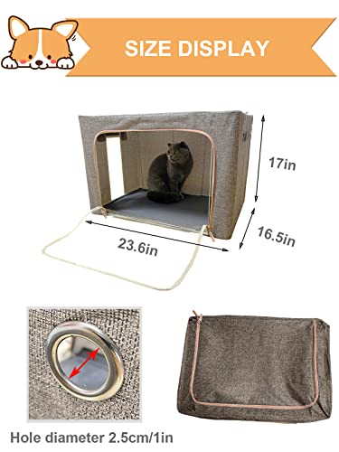 YHWD Pet Dog Cat Oxygen ICU Cage, 100L Puppy Incubator, PET Brooder Nursery, Puppy Nncubator for Cough Breathing Treatment Nebulization Box (Contains only Box)