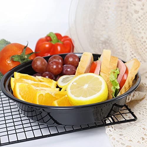 HYMEEE 48oz round food salad bowls with lids reusable takeout large meal prep containers BPA free to go freeze bento lunch boxes microwave dishwasher safe 10Pack