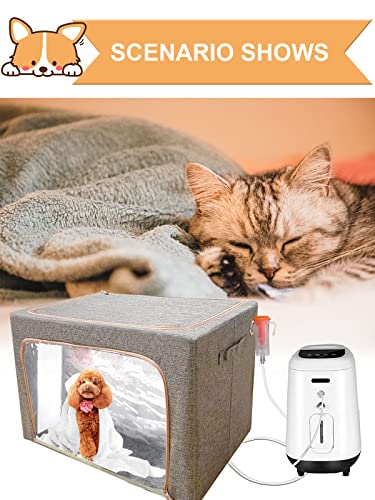YHWD Pet Dog Cat Oxygen ICU Cage, 100L Puppy Incubator, PET Brooder Nursery, Puppy Nncubator for Cough Breathing Treatment Nebulization Box (Contains only Box)