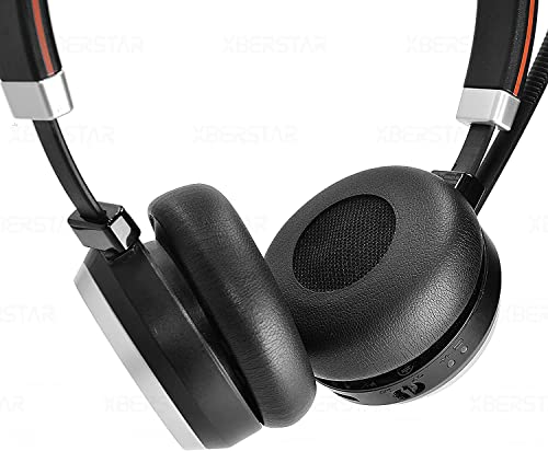 Replacement Earpads Ear Pads Cushion Cover Cup Ear Pads for Jabra Evolve 20 20se 30 30 II 40 65 65+ Headset ,Headset Replacement Parts (1 Pair)