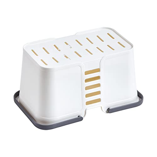 FANWU Shower Caddy Basket Tote for College Dorm Room Essentials, Plastic Storage Basket with Handles Portable Organizer Bins for Kitchen Bathroom Bedroom Toiletry Laundry Garden Pool Beach (White)