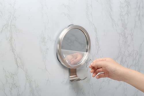 Ettori Shower Mirror Fogless for Shaving with Razor Holder, Shower Squeegee for Glass Doors 10 Inch Window Squeegee