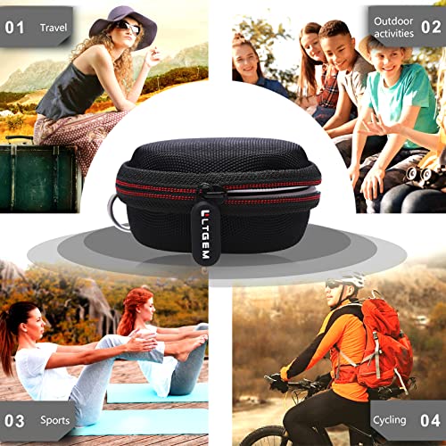 LTGEM Hard Storage Earbud Case for Beats Studio Buds True Wireless Noise Cancelling Earbuds or Sony WF-1000XM4 Industry Leading Noise Canceling Truly Wireless Earbud Headphones - Black