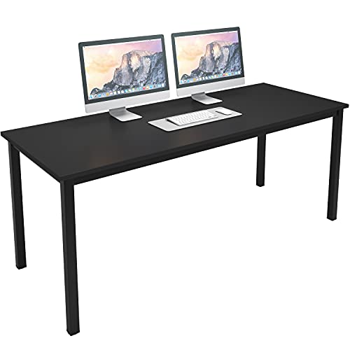 sogesfurniture 62.9 inches Office Desk Computer Desk Gaming Desk Computer Table Sturdy Writing Workstation for Home Office, Black