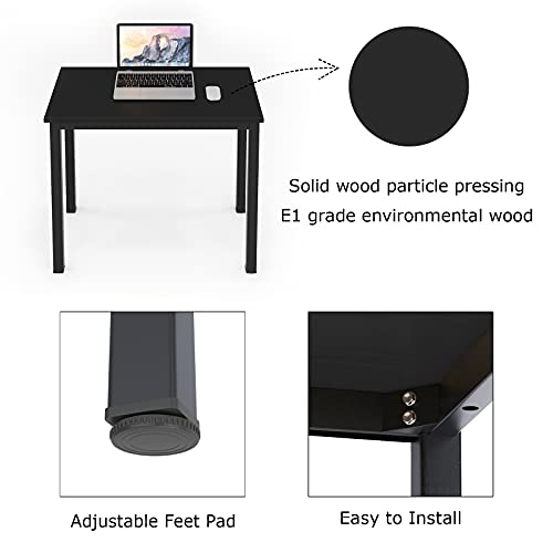 sogesfurniture 62.9 inches Office Desk Computer Desk Gaming Desk Computer Table Sturdy Writing Workstation for Home Office, Black