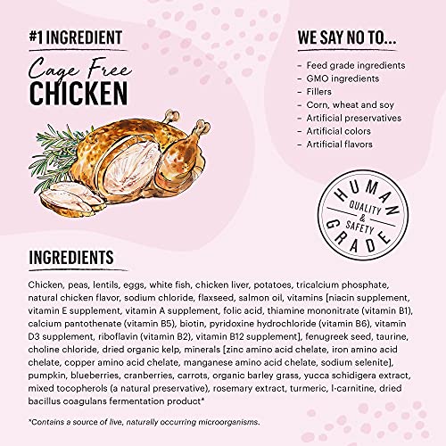 The Honest Kitchen Whole Food Clusters Grain Free Chicken & Fish Dry Cat Food, 4 lb Bag