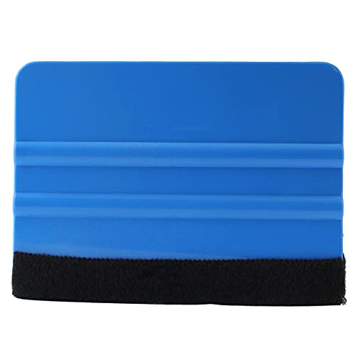 Zorfeter 5 Pcs 4 Inch Felt Edge Squeegee, Car Vinyl Scraper Decal Applicator Tool for Window Tint, Wallpaper, Decal Sticker Installation, with Black Felt Edge