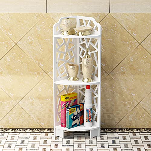 Intexca & Design MultiTier Bathroom Storage Corner Shelf Rack Organizer 3 Tier