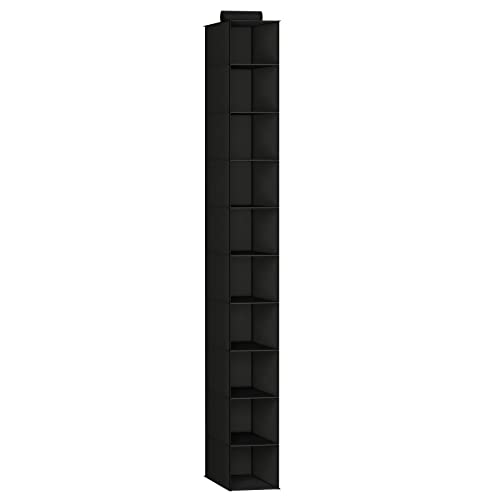 YOUDENOVA Hanging Shoe Organizer, 10-Shelf Closet Shoe Organizers, Hanging Shoe Storage, Black