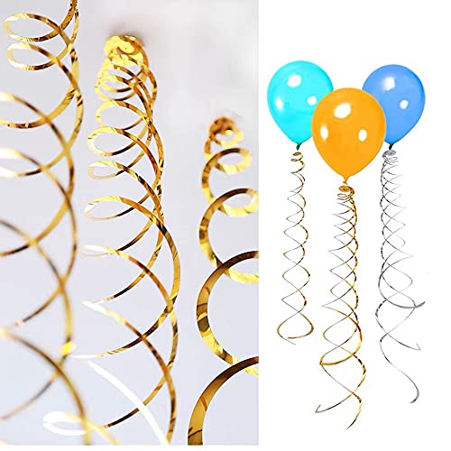 Mefuny Pack of 24 Orange Black Hanging Swirl Decorations Plastic Streamers Foil Swirls Ceiling Decorations Wedding Baby Shower Birthday Party Decorations